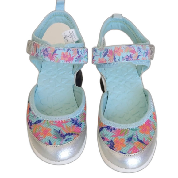 Lands' End | Shoes | Girls Lands End Mary Jane Light Blue Floral Active ...